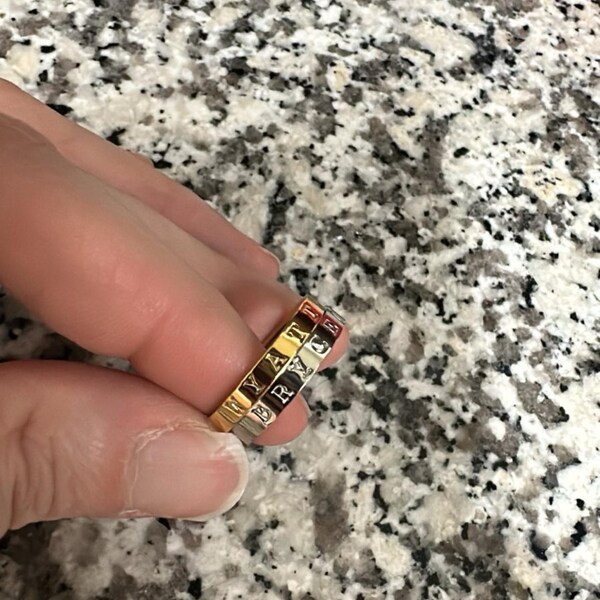 Custom Ring Personalized Ring Your Words Ring Custom Text Ring ...