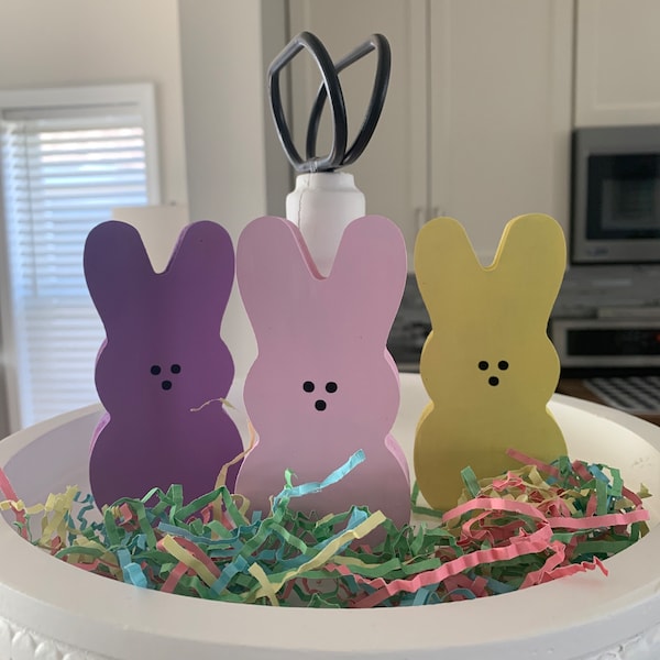 Wooden Easter Peep Decor - Etsy