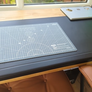 Leather Desk Mat With Edge Cover Personalized Desk Accessory Office ...