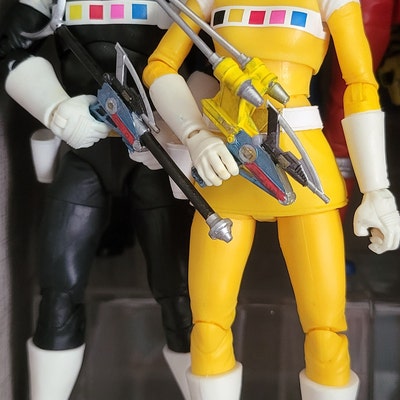 Power Rangers in Space Combined Weapons Quadro Blaster Astro Axe Lunar ...