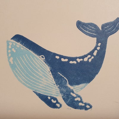 Großer Wal , Stempel, handgeschnitzt, - Etsy.de