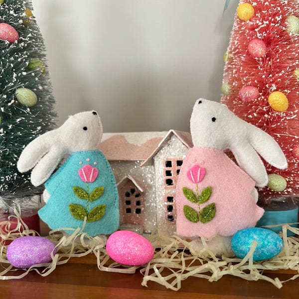 Felt Bunny Pdf Pattern, Easter Decor Pattern, Felt Easter Ornaments ...