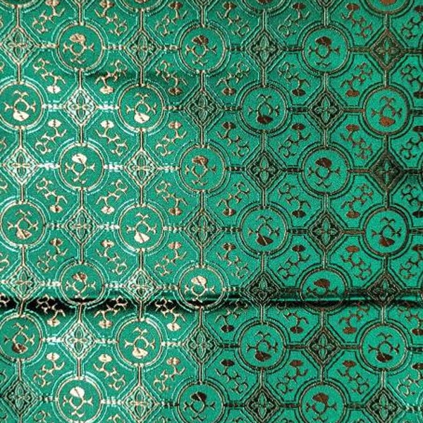 Blue Color Brocade Fabric With Chinese Dragon Pattern, Jacquard Fabric ...