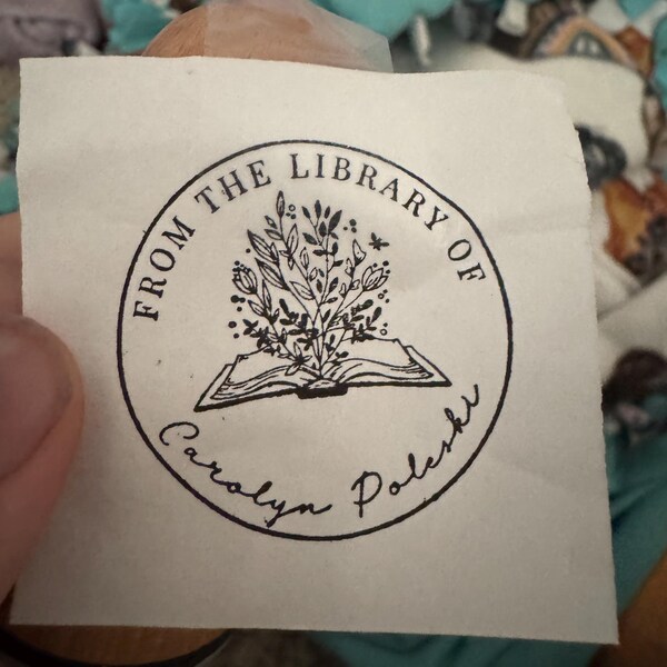 Library Book Embosser Custom Initials Monogram Ex Libris This Book ...