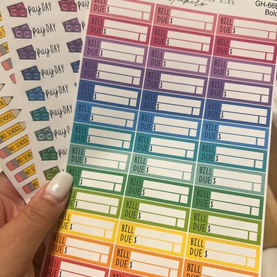 Pay Day Stickers, Dollar Bill Stickers, Pay Day, Planner Stickers GH-75 ...