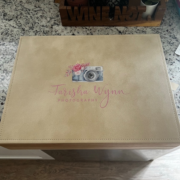 Personalized Wooden Clamshell Box, Wedding Wooden Keepsake Box, Natural ...