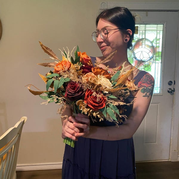 Wedding Bouquet, Dusty Rose, Blush Pink, White Cream, Rose Peonies ...