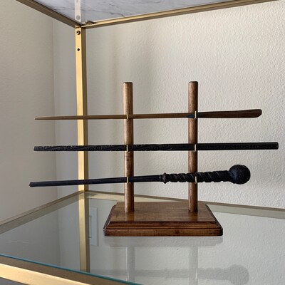Wand Stand Handmade Wood Wand Stand Wizard Wand Stand - Etsy