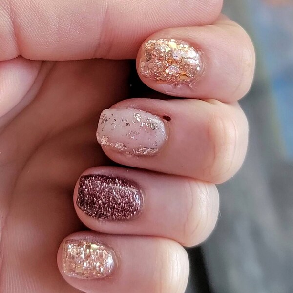 Rosé Soirée Trio- Rose Gold Glitter Dip Powder, Nail Dip Powder ...