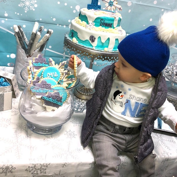 Snowman First Birthday Shirt, Winter Onederland, Winter Wonderland ...