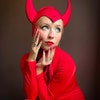 Devil Hood | Red Devil Hood | Vintage Devil Hood | Devil Bonnet - Etsy