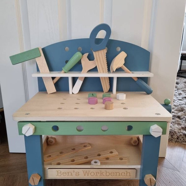 Personalised Unisex Workbench With 21-piece Accessories Set - Unisex ...
