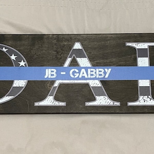 Fathers Day Gift Police Officer Dad Sign Sign for Dad Gift for Father ...