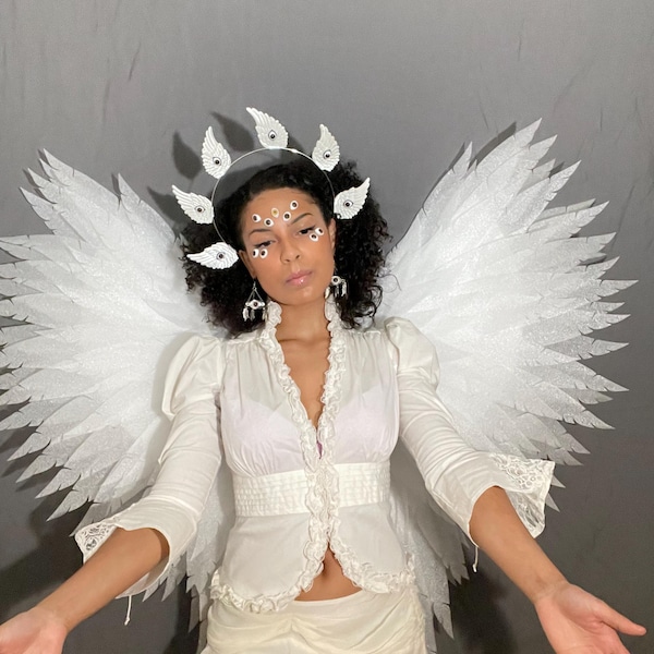 Big White Wings, Angel Wings for Dancing and Performances, Big Fluffy ...