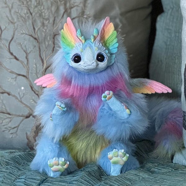 Dragonbird — Leopard — Posable Art Toy - Etsy