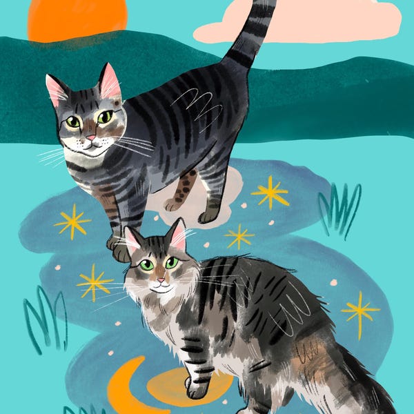 The Nebula Cats Mini Print Series - Etsy