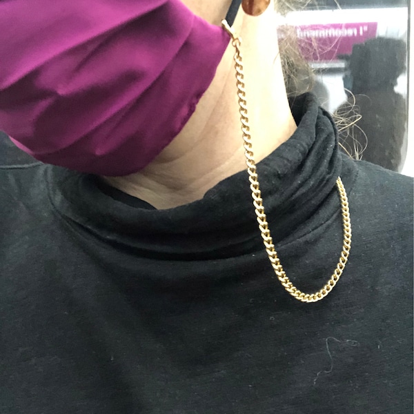 Face Mask Chain, Silver Mask Chain, Face Mask Necklace, Mask Chain ...