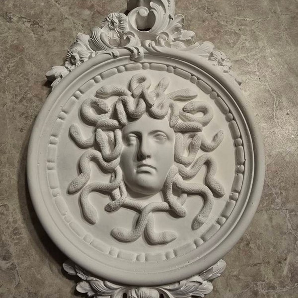 Handmade Ornate Oval Plaster Snake Serpent Frame With Baphomet (goth ...