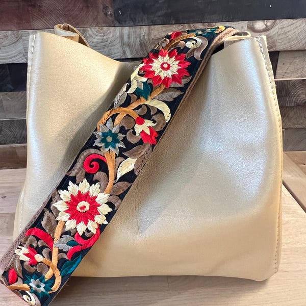 Embroidered Purse Strap Crossbody Strap for Purses Gift for Mom Boho ...