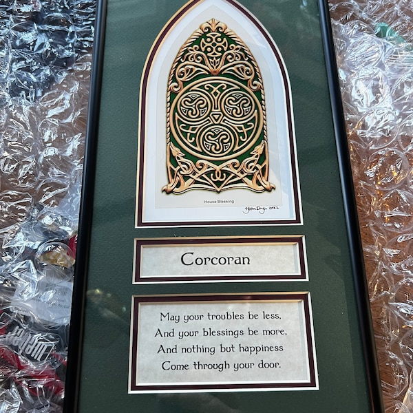Personalized Celtic House Blessing - Digital Art Print 8" X 16" | Irish ...