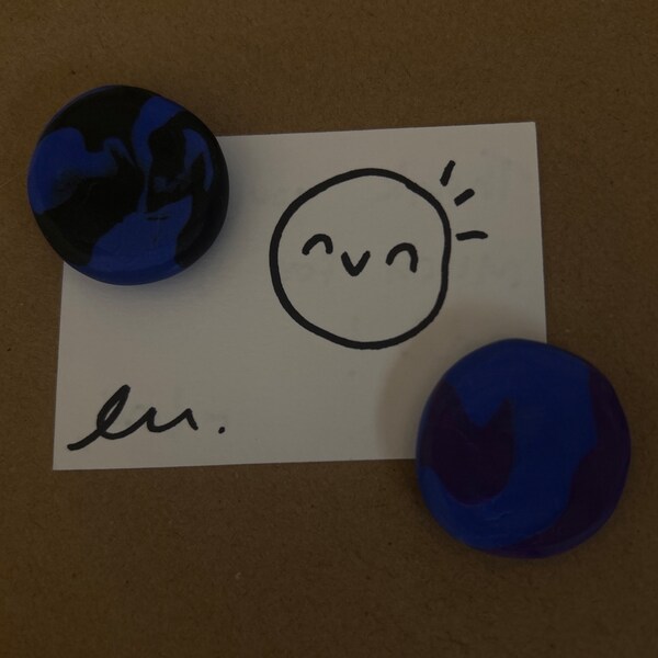 PRIDE COLOUR Polymer Clay Worry Stone/ Peace Pebble/fidget- Choose Your ...