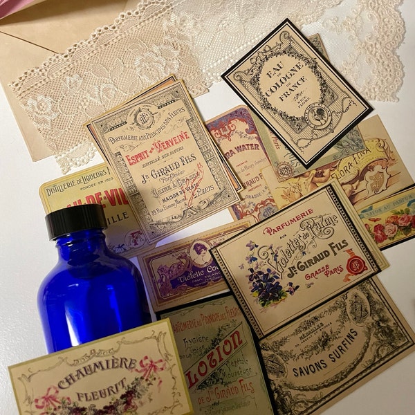 Set of 12 Elixir Syrup & Remedy Vintage Victorian APOTHECARY LABELS ...