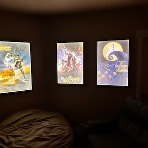 3-PACK Custom LED Light Box Poster Frames Glowbox LLC - Etsy