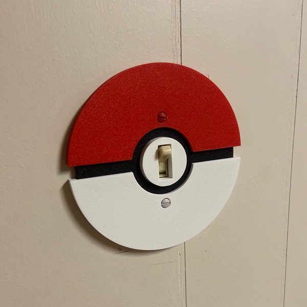Pokemon Pokeball Light Switch Cover – Kids Room Decor, Gaming Nursery ...