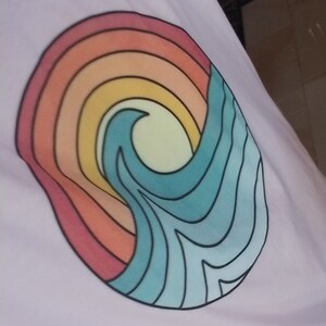 Wave Shirt, Colorful Wave T-shirt, Ocean Unisex Shirt, Wave Art Tee ...
