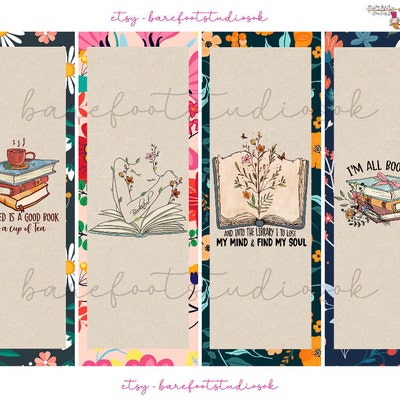 Bookmark Template, SVG, DXF, Canva, Ms Word Docx, Png, PSD, 8.5x11 ...