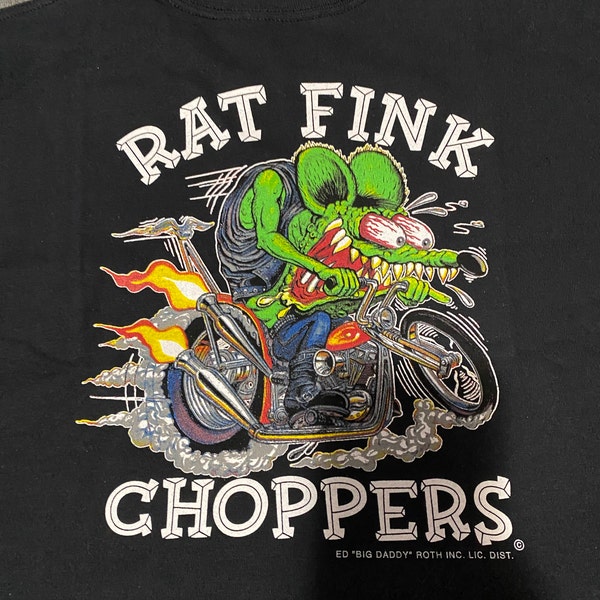 Official Rat Fink Kustoms Merc T-shirt Ed Big Daddy Roth Men's Black ...