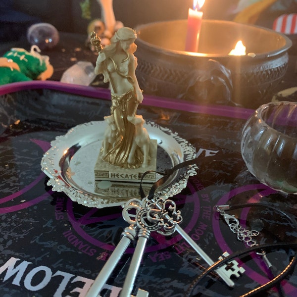 Hecate Silver 3 Key Set | Goddess Hekate | Maiden Mother Crone | Evil ...