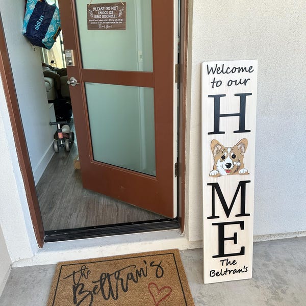Personalized Dog Welcome Sign or Porch Leaner - Etsy
