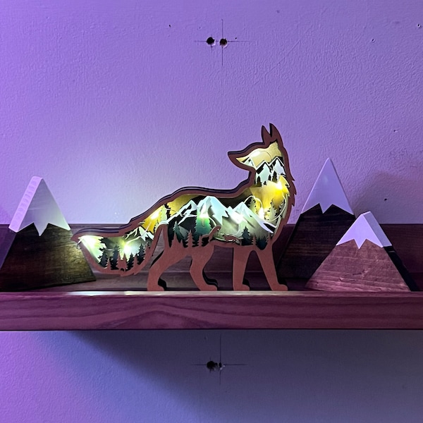 Mountain Shelf Decor | Shelf Decor Nursery | Mini Wood Mountain | Wood ...