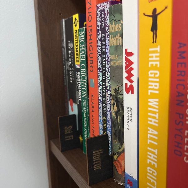 Book Shelf Dividers, Eco Friendly Book Organizers, Both Sides Book ...