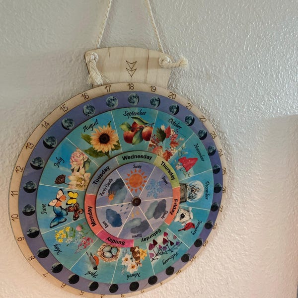 Wooden Jewish Calendar, Hebrew Calendar, Jewish Holidays Calendar ...