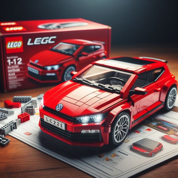 Custom Car Brick Model Portrait, Personalized Car Art (digital Image ...