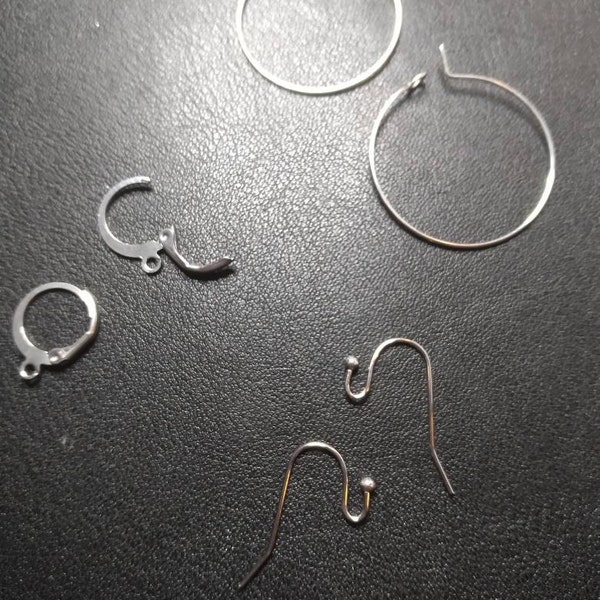 100pcs Stainless Steel Dangle Earring French Wire Hooks Earring Hooks ...