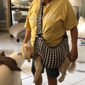 Pet Carrier / Crochet Dog Carrier / Dog Sling Carrier With | Etsy