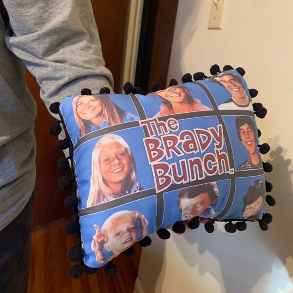 The Brady Bunch Pillow: Handmade Classic TV Art Pillow (with Fluffy ...