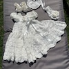 Christina Crochet Pattern, Christening Gown, Sweater, Bonnet and ...