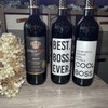 4 Pack Boss Boss Gift Wine Bottle Labels | Bosses Day Christmas Thank ...