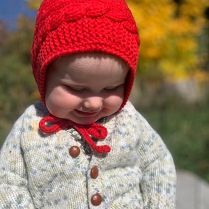 Red Riding Hood Hat. Knitted Pixie Bonnet.baby/toddler/child/teens ...