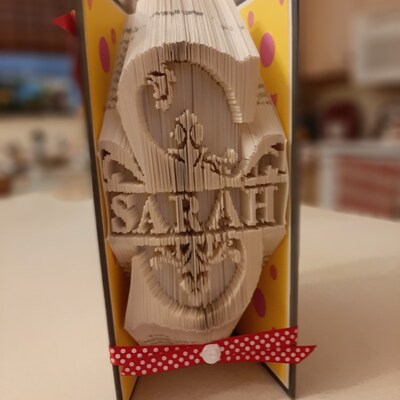Book Folding Cut and Fold Monogram Pattern Any Letter/word - Etsy