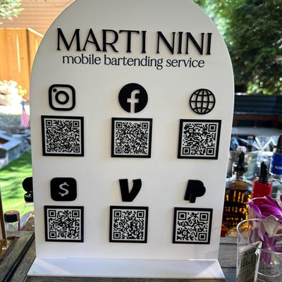 Signature Drinks Bar Sign With Icons Pictured Signature Drinks Bar Sign ...