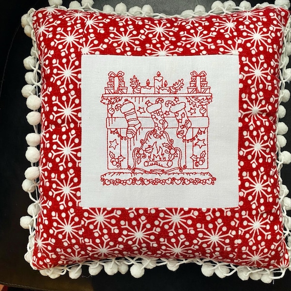 Redwork Christmas Blocks- Machine Embroidery Designs. Perfect for the ...