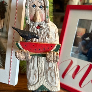 Wood Carved Puppy With a Carved Figurine All Hand Carved by Carved ...