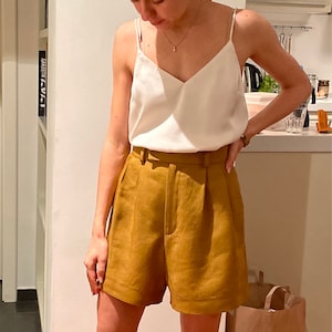 Wide Pleated Shorts high Waisted Digital PDF Sewing Pattern - Etsy