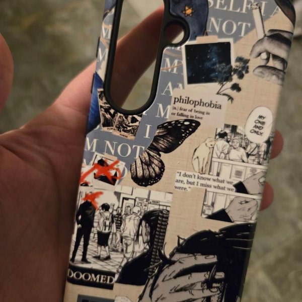 Ocean Scrapbook Collage Phone Case Cute Jellyfish Blue Shark iPhone 15 ...