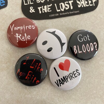 Vampire Buttons Set of 5 Pinbacks Badges 1 Inch - Etsy